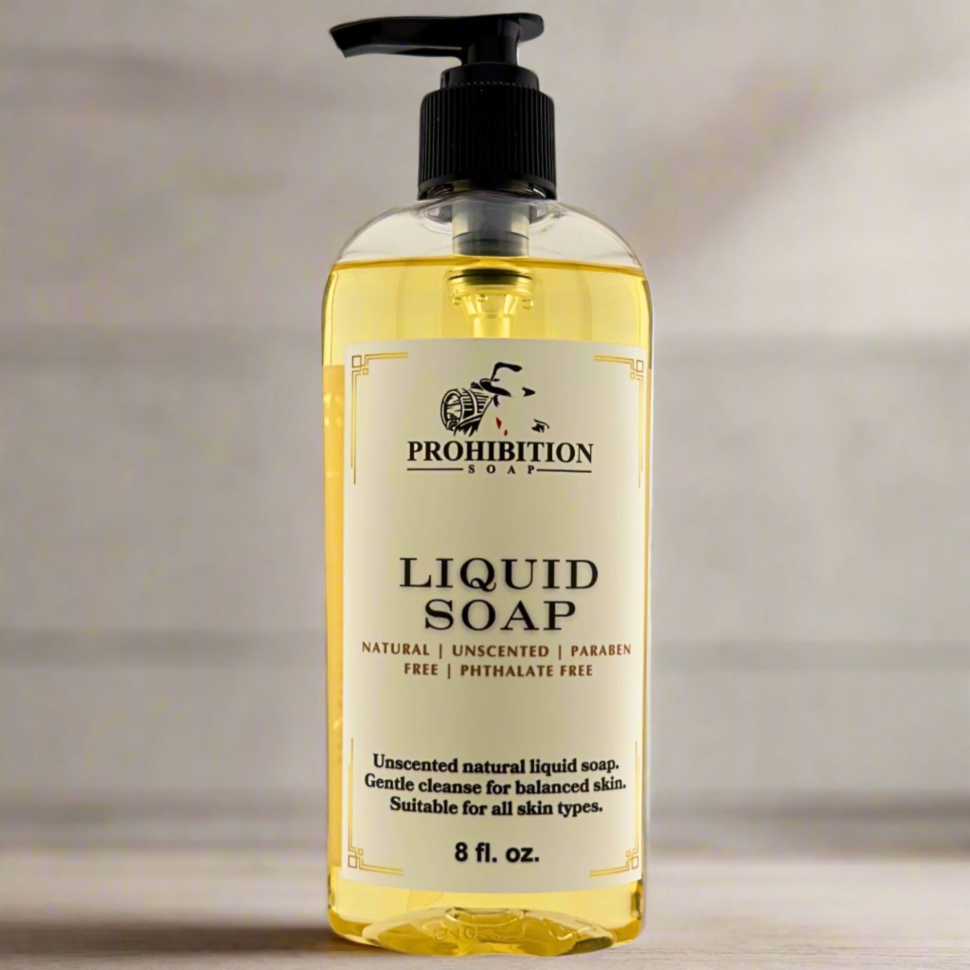 All Natural Liquid Hand Soap - Fragrance Free – Prohibition Soap
