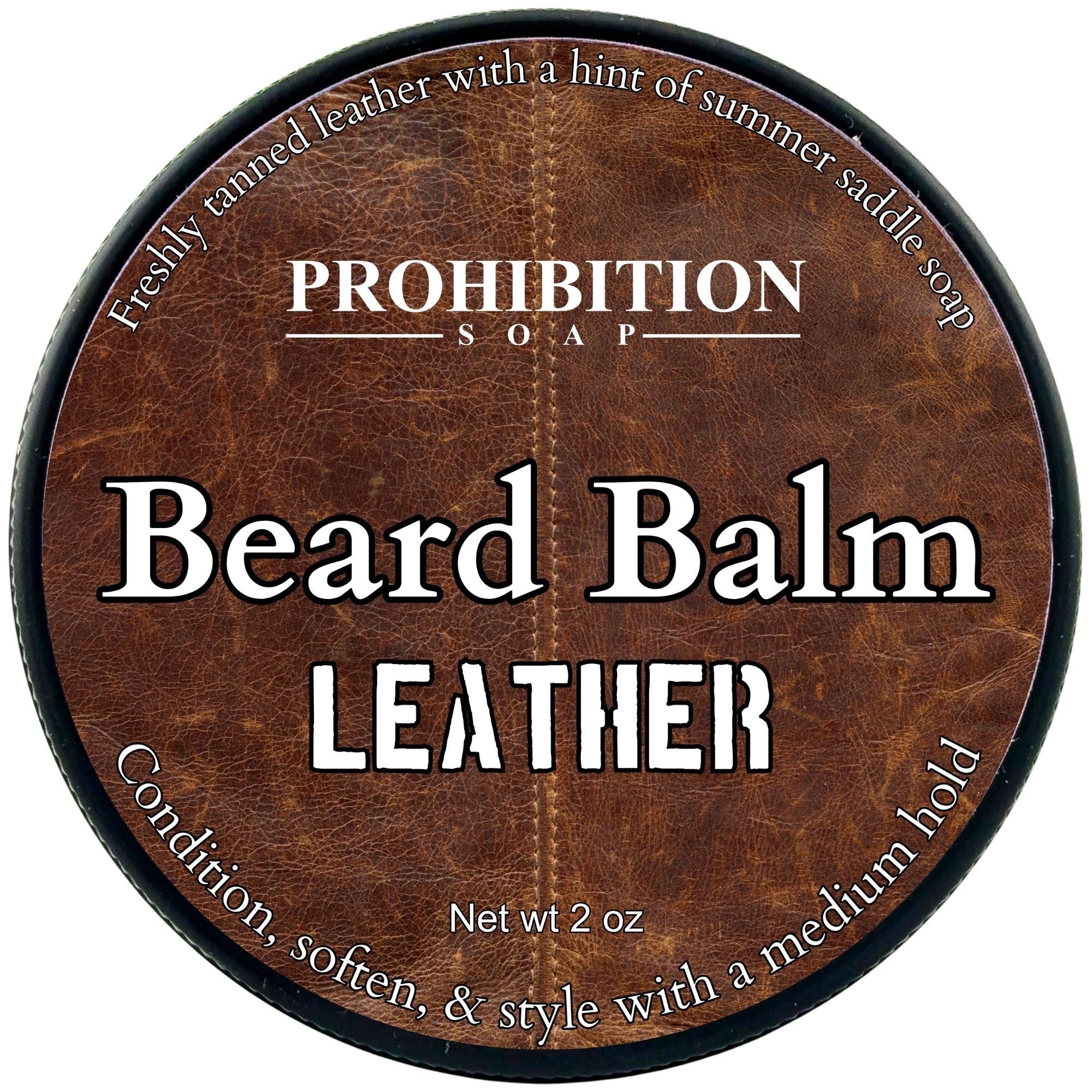 Leather Beard Balm - Premium Beard Care – Prohibition Soap
