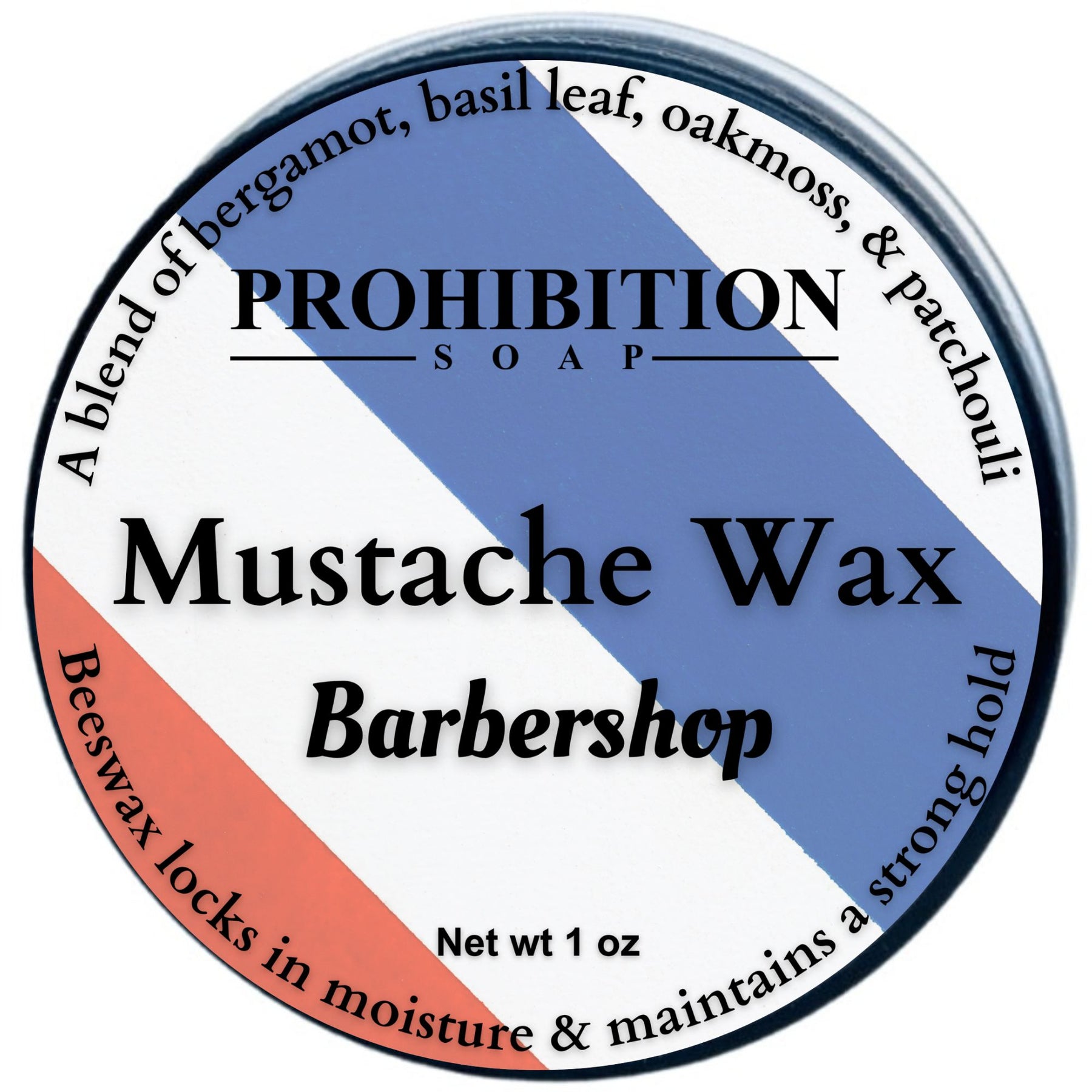 Barbershop Mustache Wax - Strong Hold Styling – Prohibition Soap